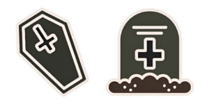 Halloween Dark Coffin & Tombstone Cursor - Sweezy Cursors