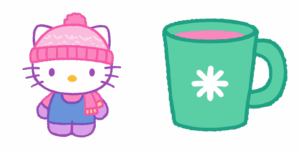 Hello Kitty & Hot Cocoa Winter Cursor - Sweezy Custom Cursors