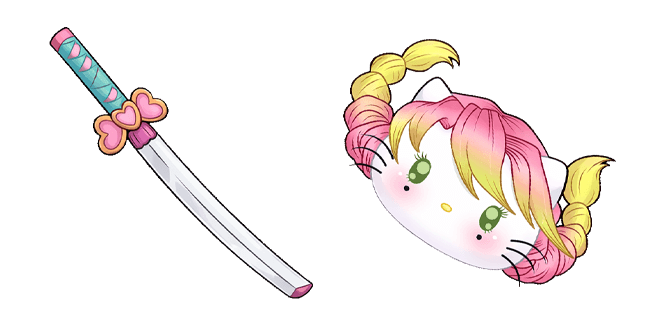 Hello Kitty x Demon Slayer Mitsuri Cursor - Sweezy Custom Cursors