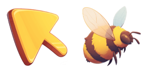 Honey Arrow & Bee Cursor - Sweezy Custom Cursors