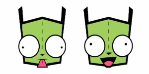 Invader ZIM GIR Face Cursor - Sweezy Custom Cursors