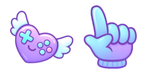 Kawaii Gamer Aesthetic Purple Cursor - Windows Cursors - Sweezy