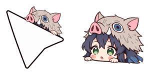KNY Inosuke Hashibira Chibi Arrow Cursor - Sweezy Custom Cursors