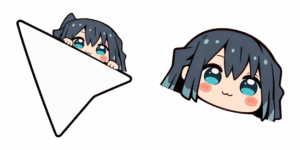 KNY Muichiro Tokito Chibi Arrow Cursor - Sweezy Custom Cursors