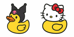 Kuromi & Hello Kitty Duck Cursor - Sweezy Custom Cursors