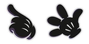 Mickey Mouse Black Hand Fist Cursor - Windows Cursors - Sweezy