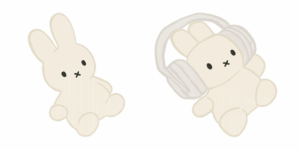 Miffy Listen To Music Cursor - Sweezy Custom Cursors