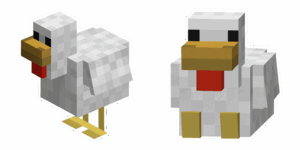 Minecraft Steve & Chicken Animated Cursor - Sweezy Cursors