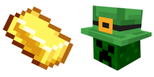 Minecraft St. Patrick's Day Creeper & Gold Cursor - Sweezy Cursors