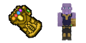 Minecraft Thanos & Infinity Gauntlet Cursor - Sweezy Cursors