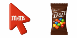 M&M’s Chocolate 3D Cursor - Sweezy Custom Cursors