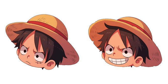 One Piece Monkey D Luffy Head Cursor - Sweezy Custom Cursors