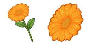 Orange Calendula Cursor - Flowers Cursors - Sweezy Curosrs