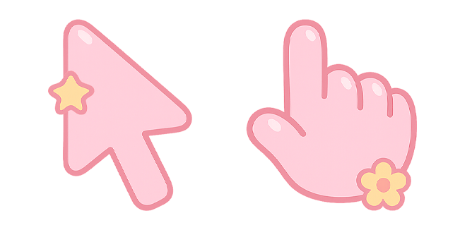 Pink Cutecore Cursor - Sweezy Custom Cursors