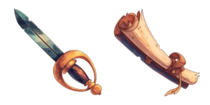 Pirate Sword & Treasure Map Cursor - Sweezy Custom Cursors