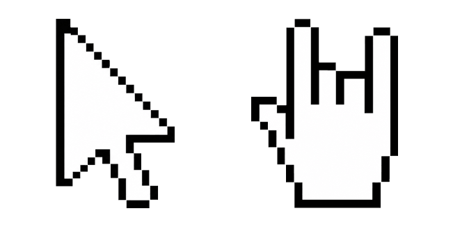 Vampire Wing & Hand Pixel Cursor - Sweezy Cursors