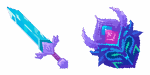 Pixel Neon Sword & Chaos Orb Cursor - Sweezy Custom Cursors