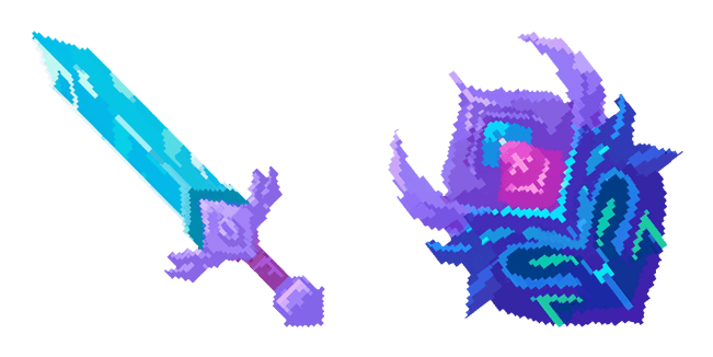 Pixel Neon Sword & Chaos Orb Cursor - Sweezy Custom Cursors