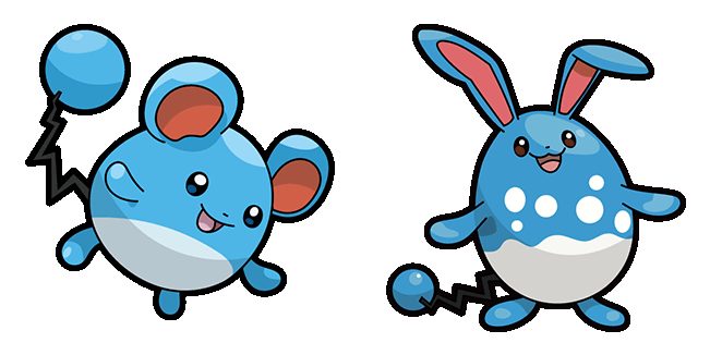 Pokemon Marill & Azumarill Animated Cursor - Cute Mouse Cursors