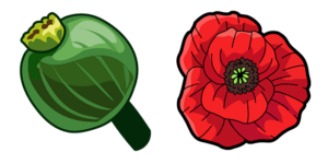 Poppy Flower Cursor - Flowers Cursors - Sweezy Custom Cursors