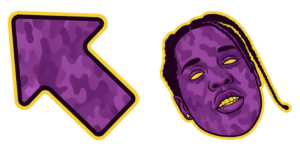 Purple Camouflage ASAP Rocky Cursor - Sweezy Custom Cursors