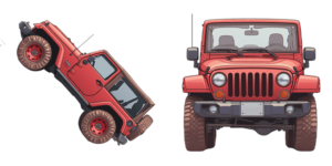 Red Classic Jeep Wrangler Cursor - Sweezy Custom Cursors