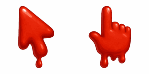 Red Slime Drip Arrow Cursor - Sweezy Custom Cursors