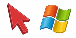 Red Windows Arrow & Logo Cursor - Sweezy Custom Cursors