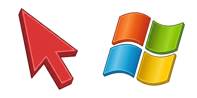 Red Windows Arrow & Logo Cursor - Sweezy Custom Cursors