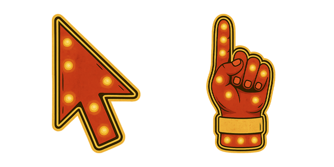 Retro Signboard Lights Cursor - Sweezy Custom Cursors