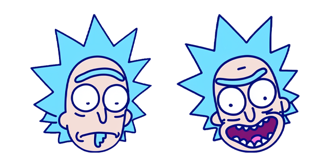 Rick and Morty Rick Sanchez Confused & Crazy Faces Cursor - Sweezy ...