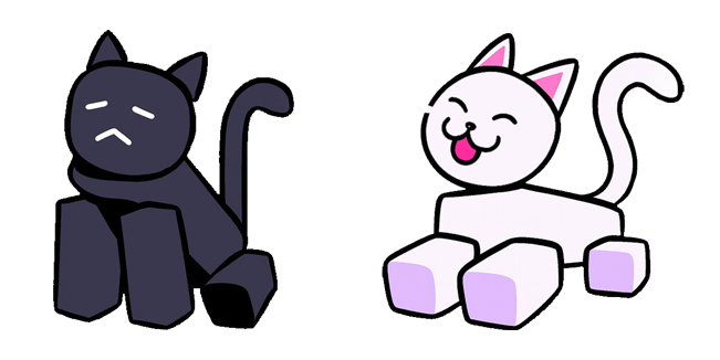 Roblox Black & White Cat Cursor - Sweezy Custom Cursors