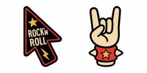 Rock-n-Roll Arrow & Hand Cursor - Sweezy Custom Cursors