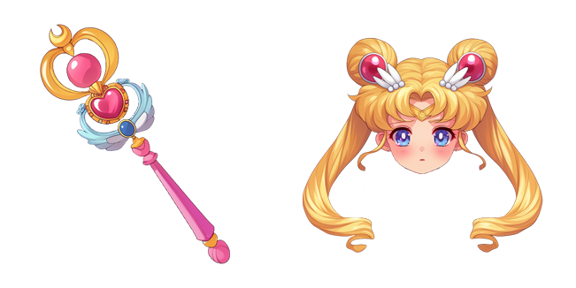 Sailor Moon Moon Stick Anime Cursor - Sweezy Custom Cursors
