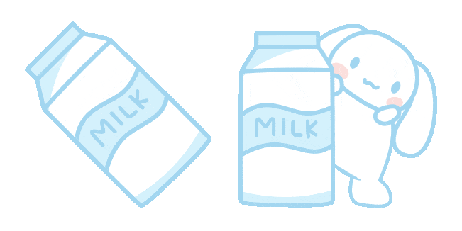 Sanrio Cinnamoroll & Milk Bottle Animated Cursor - Sweezy Cursors