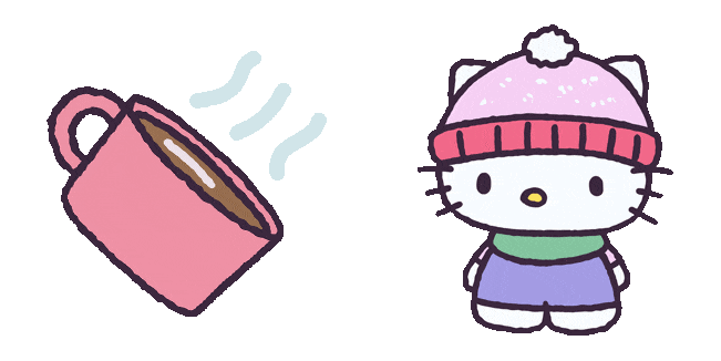 Sanrio Hello Kitty & Hot Cocoa Animated Cursor - Sweezy Cursors