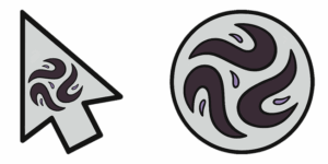 Scissor Seven Shadow Assassins Symbol Cursor - Sweezy Custom Cursors