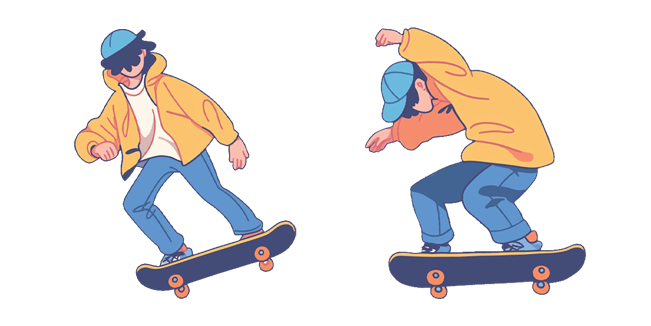 Snowboarding Animated Cursor - Sport Cursors - Sweezy Cursors