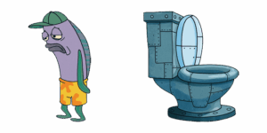 SpongeBob Sad Morty & Toilet Cursor - Sweezy Custom Cursors