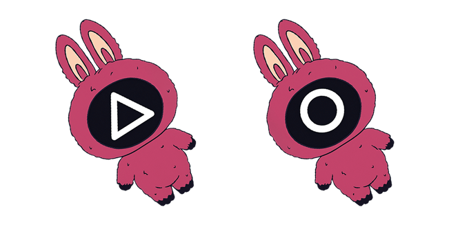 Squid Game x Labubu Pink Guardian Cursor - Sweezy Custom Cursors