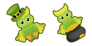 St. Patricks Day Owl Cursor - Holidays Cursors - Sweezy Cursors