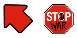 Stop War Road Sign Cursor - Sweezy Custom Cursors