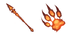 Stunning Spear & Wild Animal Paw Cursor - Sweezy Custom Cursors