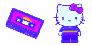 Synthwave Kitty & Cassette Cursor - Windows Cursors - Sweezy