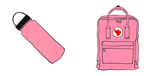 VSCO Girl Pink Hydro Flask & Kanken Backpack Cursor - Sweezy