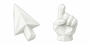 White Faceted Stone Cursor - Sweezy Custom Cursors