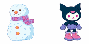 Winter Kuromi & Snowman Cursor - Windows Cursors - Sweezy