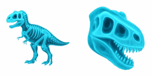 X-ray T-Rex Skeleton Cursor - Sweezy Custom Cursors