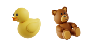 Baby Duck & Teddy Bear 3D Cursor - Sweezy Custom Cursors