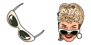 Barbie & Glasses Cursor - Barbie Cursor Sweezy Custom Cursors